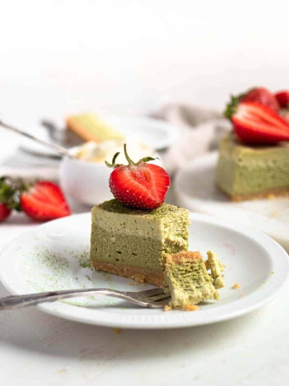 Make This Baked Matcha Cheesecake Today - Catherine Zhang