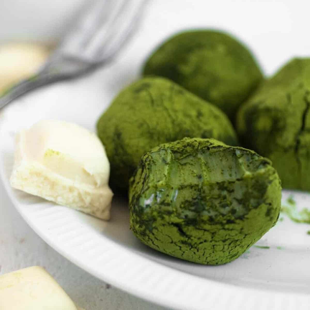 3 Ingredient Matcha Truffles Catherine Zhang