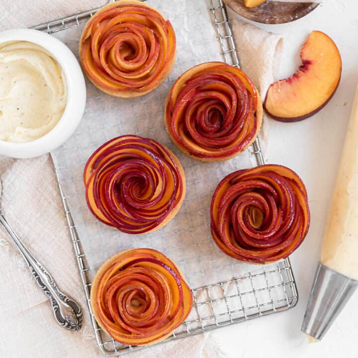 Rose-Shaped Peach Tarts - Catherine Zhang