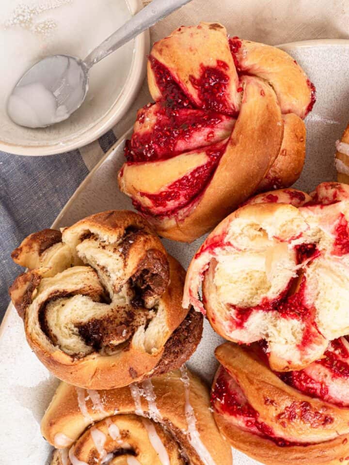 Sweet Rolls Recipe with Cinnamon Sugar & Butter Block