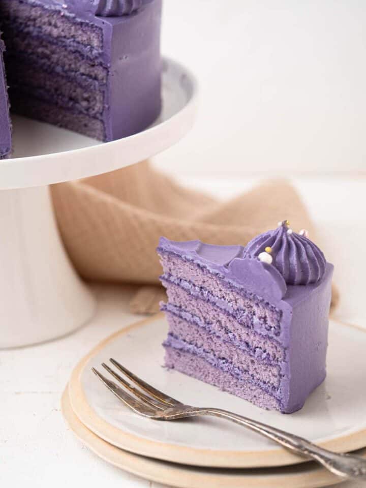 Soft and Fluffy Ube Cake Recipe | Catherine Zhang