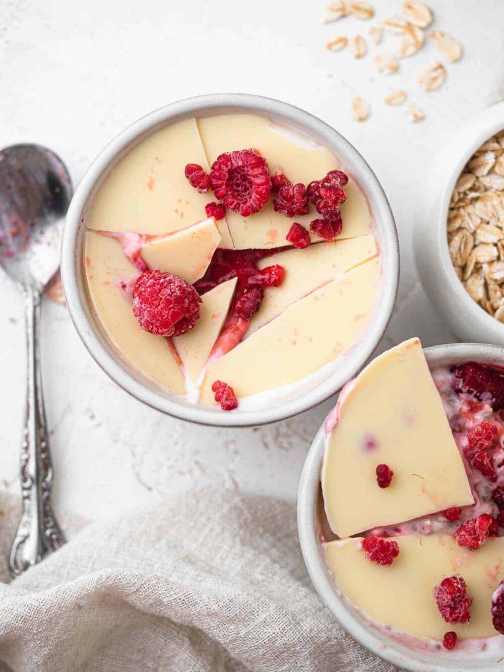 Raspberry Overnight Oats Recipe | Catherine Desserts