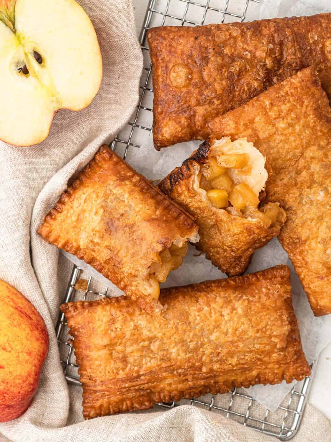 Easy Fried Apple Pie with Puff Pastry | Catherine Zhang