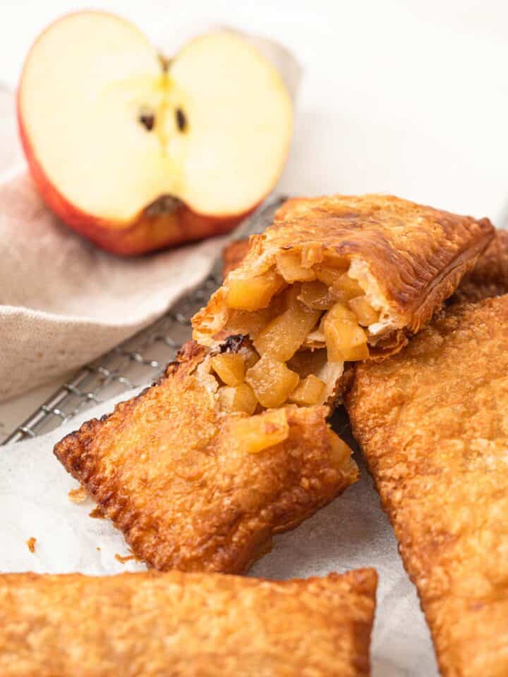 Easy Fried Apple Pie with Puff Pastry | Catherine Zhang