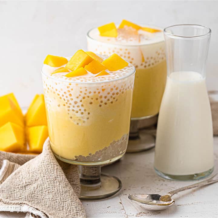 Mango Sago Dessert with Coconut and Tapioca