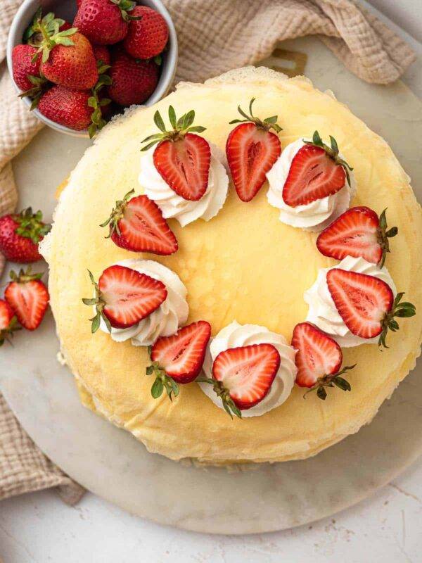 Strawberry Mille Crepe Cake New Recipe | Catherine Zhang