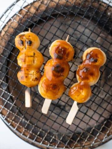 Mitarashi Dango Skewers with Sweet Soy Glaze