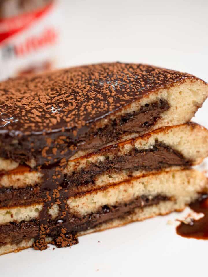 Nutella Stuffed Pancakes Recipe | Catherine Desserts